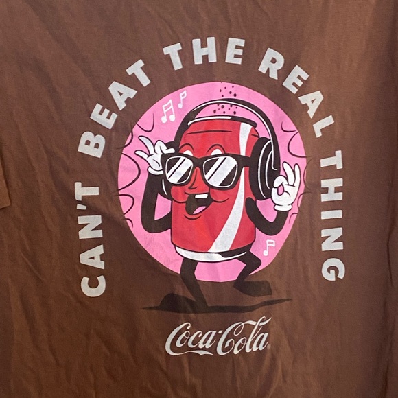 Coca Cola | Shirts | Coca Cola Mens T Shirt L Large Brown Coke Can ...